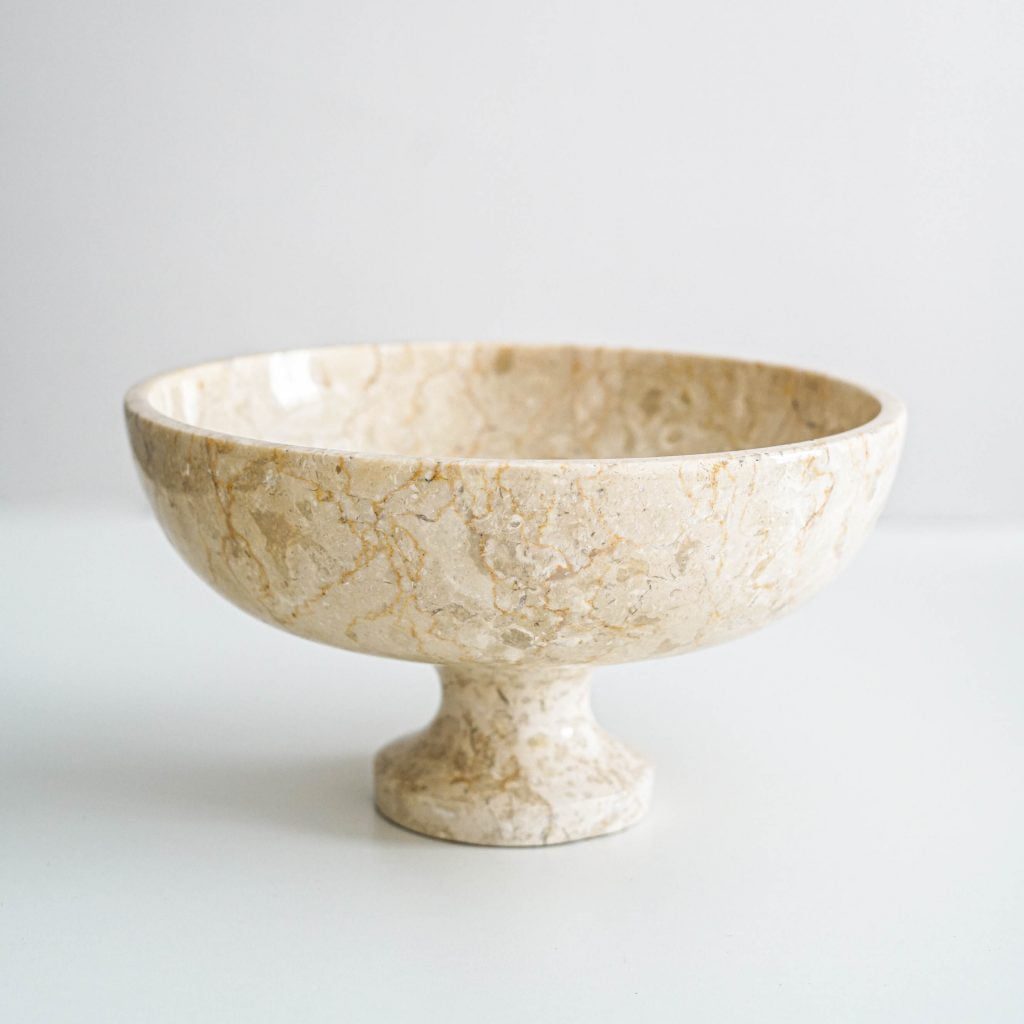 Large Fruit Bowl | Beige Marble – Theory of Living