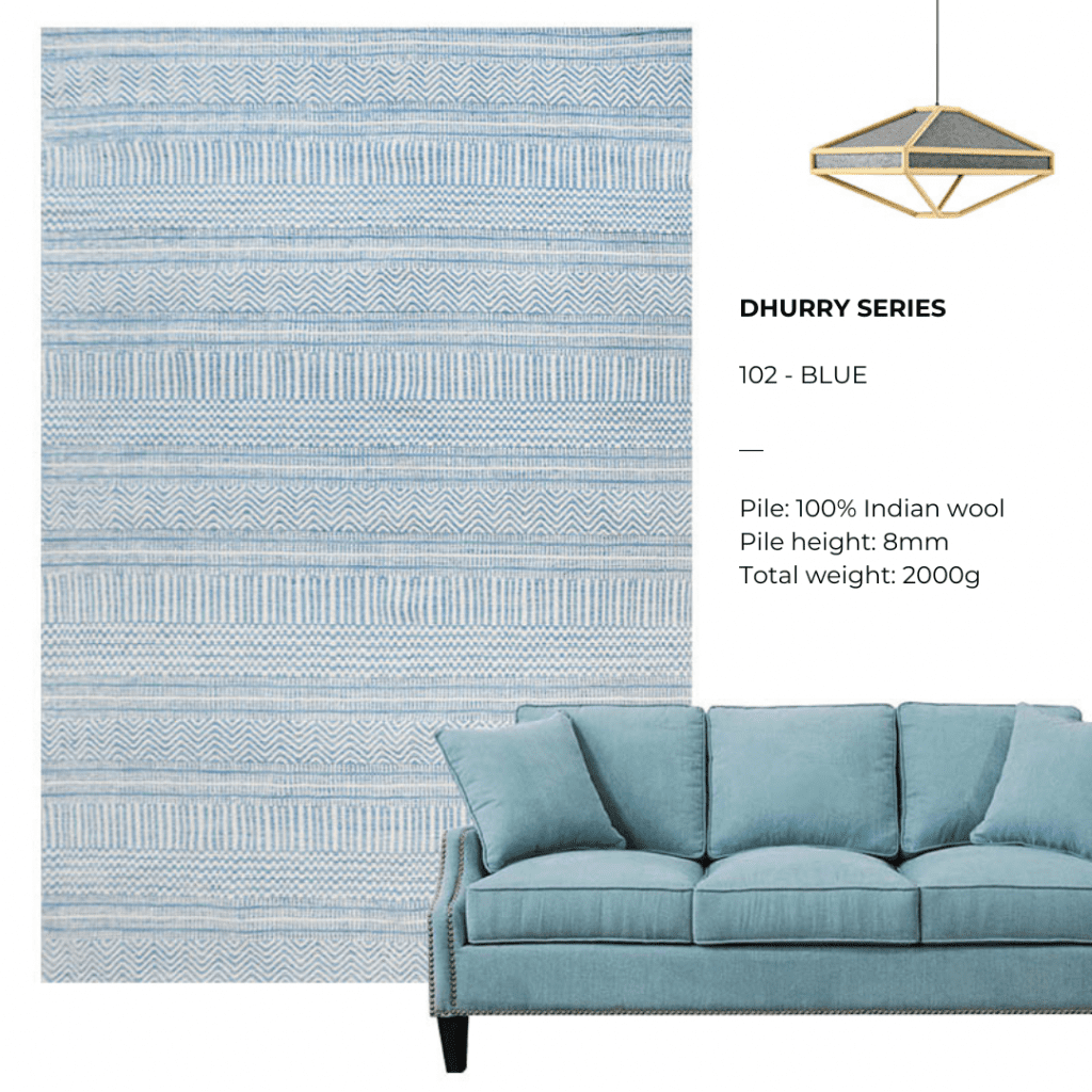 Dhurry Series 102-Blue – Theory of Living